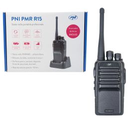Professional portable radio station PNI PMR R15 0.5W, 16 programmable ...