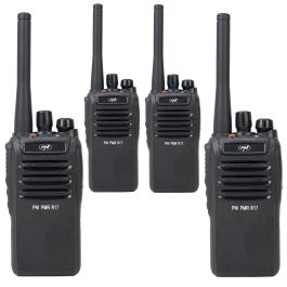 Kit of 4 portable radio stations PNI PMR R17 446MHz, 0.5W, 16 PMR ...